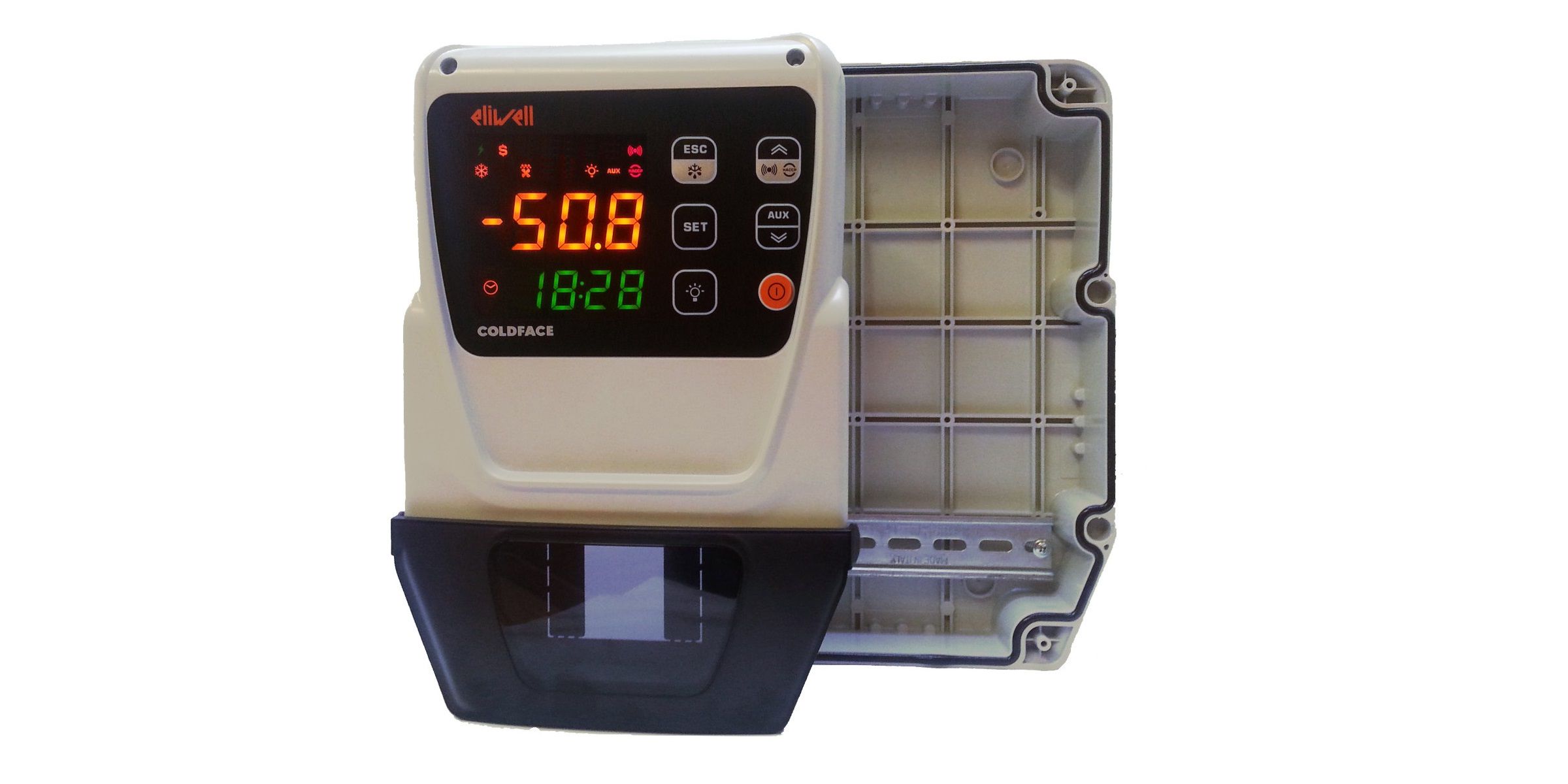 Druga odsłona nowego modelu elektronicznego sterownika Eliwell EWRC 500 NT 4DIN ColdFace ...